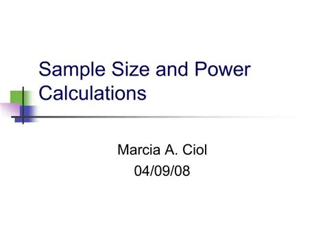 PPT Sample Size And Power Calculations PowerPoint Presentation Free Download ID
