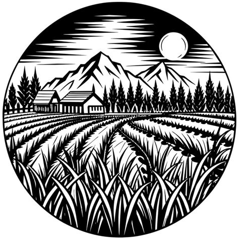 Paddy Field Vector Illustration Premium Ai Generated Vector