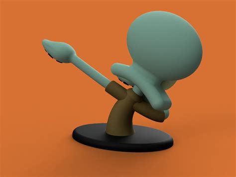Free Stl File Dabbing Squidward 🎨・3d Printable Design To Download・cults