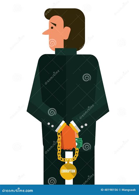 Corruption Man Stock Vector Illustration Of Flat Corruptibility