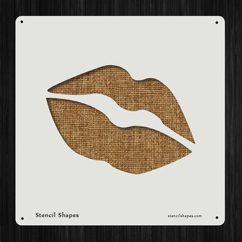 Lips Kiss Make Out Mouth Style Diy Plastic Stencil Acrylic Mylar Reusable Etsy In 2025 Lip