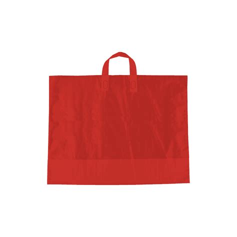 Red Frosted Large Soft Loop Bag 22x188 Enviropackaging