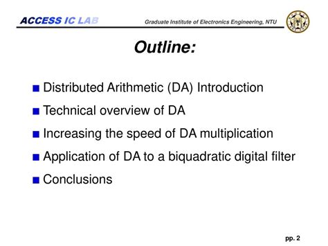 Applications Of Distributed Arithmetic To Digital Signal Processing