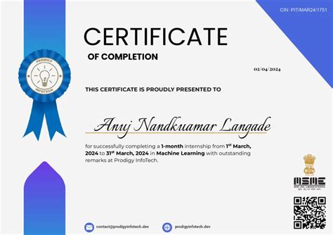 Anuj Langade On Linkedin Machinelearning Prodigyinfotech