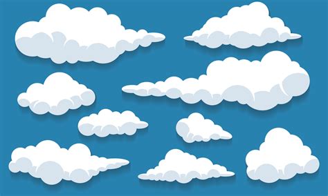Cute Cartoon Cloud Collection 13981044 Vector Art At Vecteezy