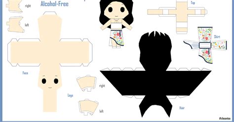 Choon Too S Studio Paper Crafts Paper Doll Template Paper Toys Template