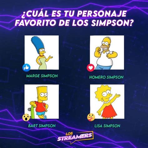 Votaciónstreamers Hoy Es El ‘día Mundial De Los Simpson ¿cuál Es Tu