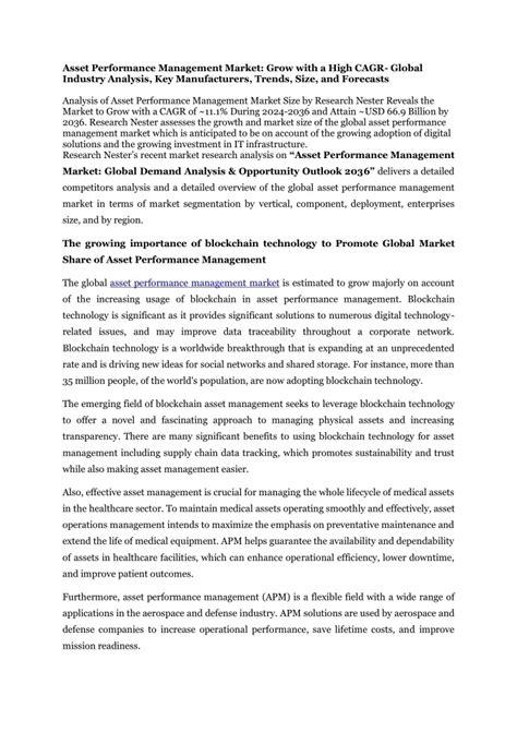 Ppt Asset Performance Managementpr Powerpoint Presentation Free Download Id13658448