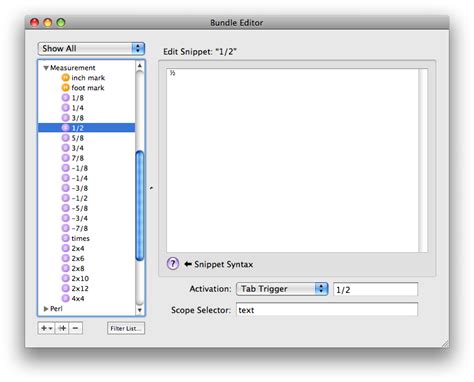Measurement Bundle For TextMate All This