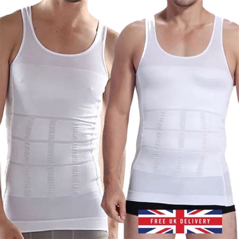 Men Slimming Vest Body Shaper Slim Chest Belly Waist Boobs Compression