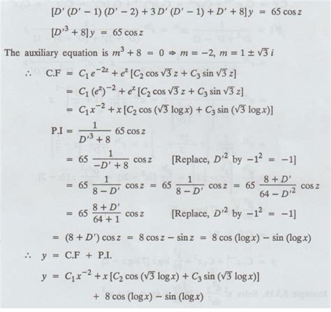 A Problems Based On Cauchy Euler Solved Example Problems Ordinary