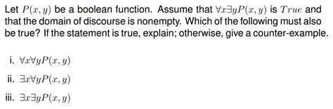 Solved Let Px Y Be A Boolean Function Assume That Varzy