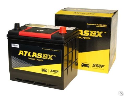 Аккумуляторная батарея Atlas MF35-550 (60Ач EN550A о.п.) азиатская ...