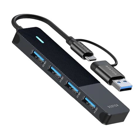 4 In 1 Usb 3 0 Dual Connector Hub Usb Pocket Hub यूएसबी हब Bestor