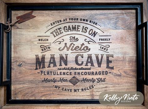 Personalized Man Cave Svg Fathers Day Sign Laser Cut Svg