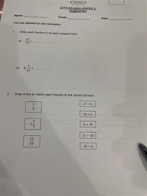 1 Write Each Fraction In Its Each Simplest StudyX