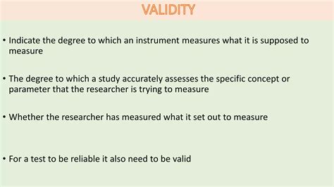 Reliability And Validity Pptx