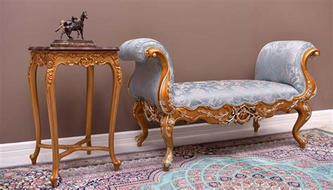 Luxury Classic Style Bench Sofa Traditional Vintage Style Bench