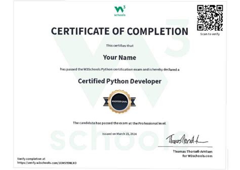 Python Certificate Pdf
