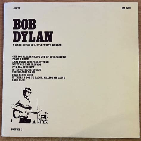 Bob Dylan A Rare Batch Of Little White Wonder 1 Italy Gebraucht