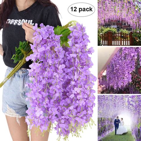 12pcs 110cm Wisteria Flower Wisteria Artificial Flowers Hanging Garland