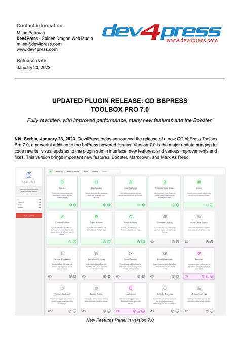 dev4press pr updated plugin release gd bbpress toolbox pro 7 0