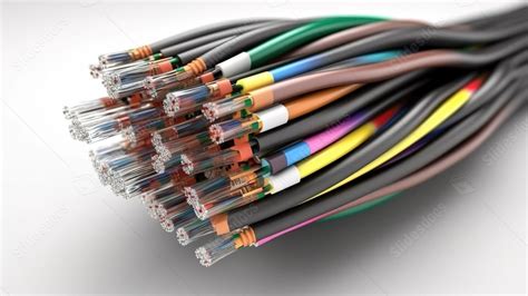 Detailed Fiber Optic Cable Rendered In 3d And Isolated On A White Powerpoint Background For Free