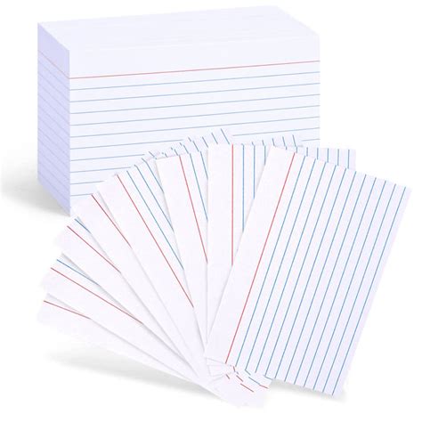 200 Sheets Small Thick Ruled Index Cards Hanging Hole Horizontal Inner Page Message Papers
