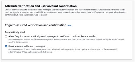 Reactjs Disable Default Email Sending In Aws Cognito Stack Overflow
