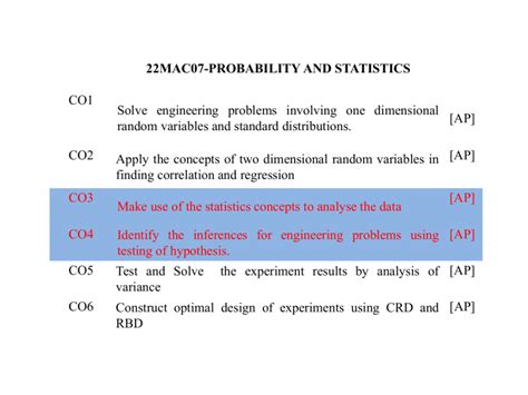 Probability And Statistics Course Material