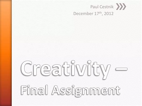 Creativity Final Assignment Pptx
