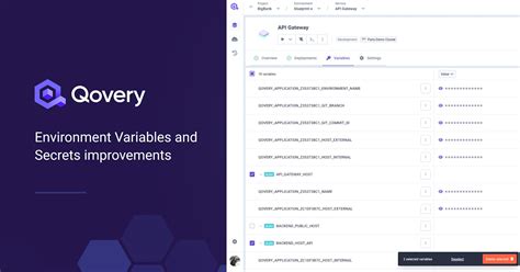 Improvement Environment Variables And Secrets Management