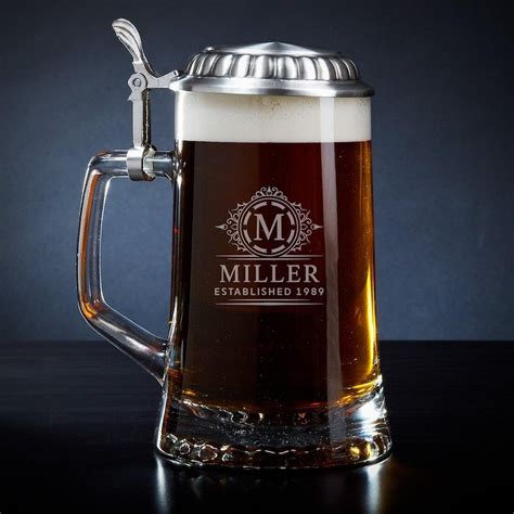 Personalized German Beer Stein With Lid Beer Lover T For Groomsmen