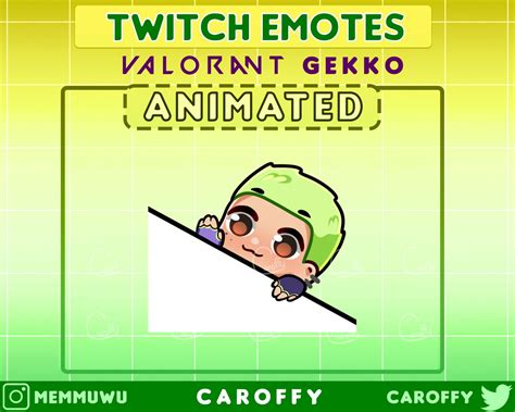 Cute Animated Valorant Gekko Bongo Emote Twitch Discord Etsy