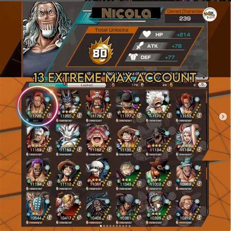 IOS Android Hyber Boost 80 13 Ex Max Luffy Nika Zoro Onigashima Shank