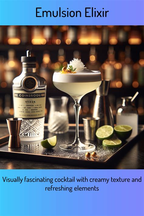 Emulsion Elixir Visually Fascinating Cocktail With Creamy Texture And