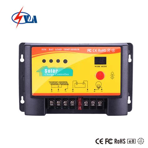 LCD Display With Time And Light Control PWM 20ah Solar Charge Controller Solar Charge