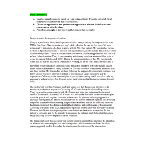 NR 509 Week 2 Discussion Client Challenges In The Healthcare