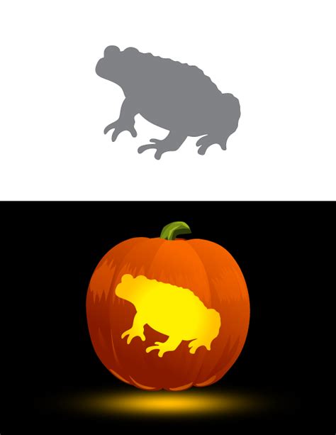 Printable Toad Pumpkin Stencil