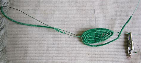 Rejiquar Works French Beaded Heart Shape Leaf Pattern