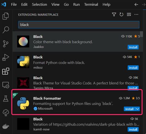 Vscode Python Black