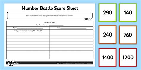 Year 5 Mental Maths Strategies Number Battle Pack
