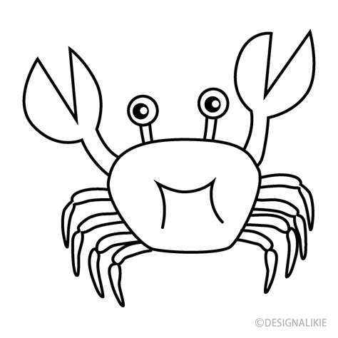 Crab Black And White Clipart