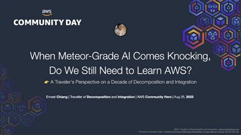 When Meteor Grade Ai Comes Knocking Do We Still Need To Learn Aws 👉 A