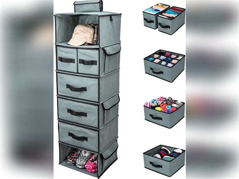 Smirly Hanging Closet Organizer And Storage Shelves Wardrobe Clothes
