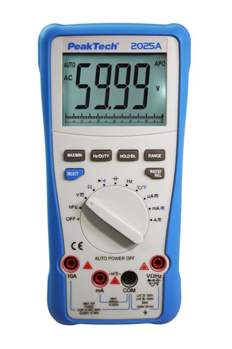 Peaktech® P 2025 A True Rms Digital Multimeter ~ 6000 Counts ~ 1000v