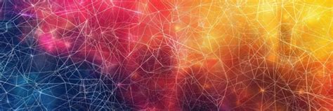 Premium Photo Colorful Abstract Network Connections On A Gradient