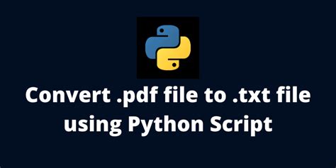 Convert Pdf To Txt File Using Python Askpython