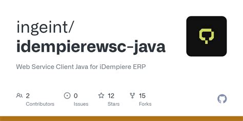 GitHub Ingeint Idempierewsc Java Web Service Client Java For