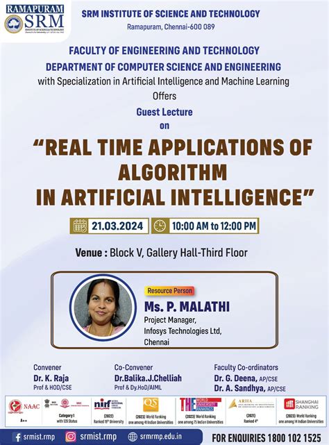 Real Time Applications Of Algorithms In Artificial Intelligence Srm